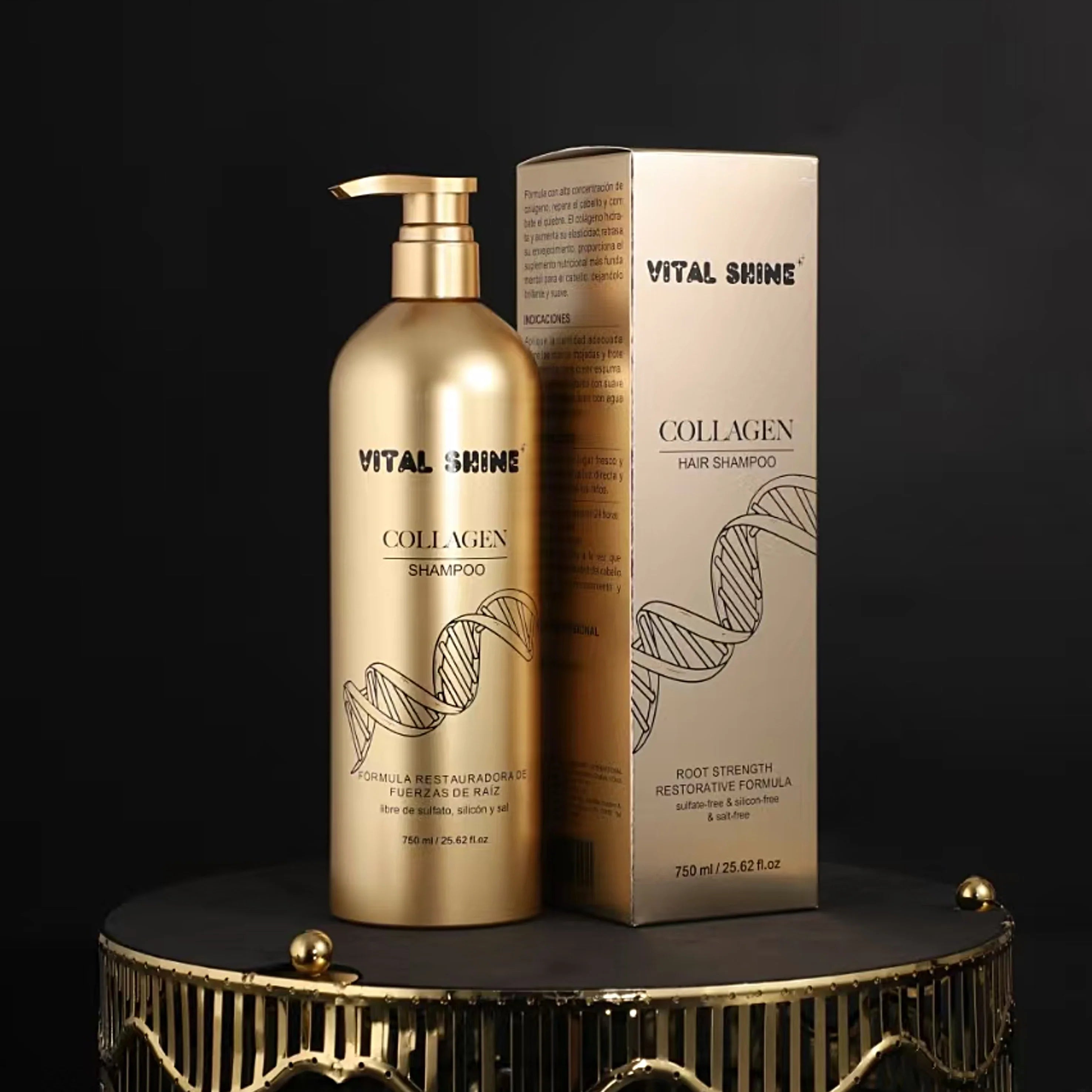 Shampoo con Colágeno Aporta Fuerza a la Raíz del Cabello 750 ml Vital ...