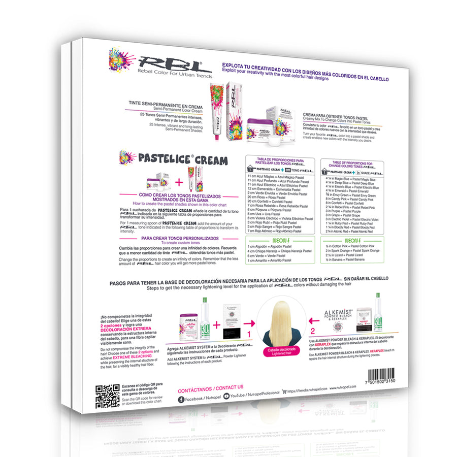 Gama de Colores Rebel (Rbl) Nutrapel – Distribuidora Alhóndiga