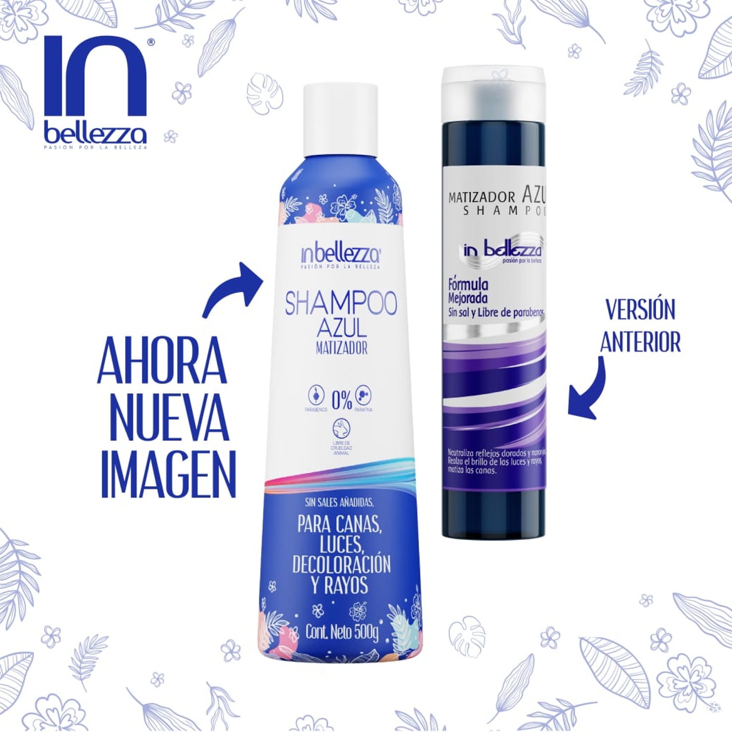 Shampoo Matizador Azul in bellezza 500g – Distribuidora Alhóndiga