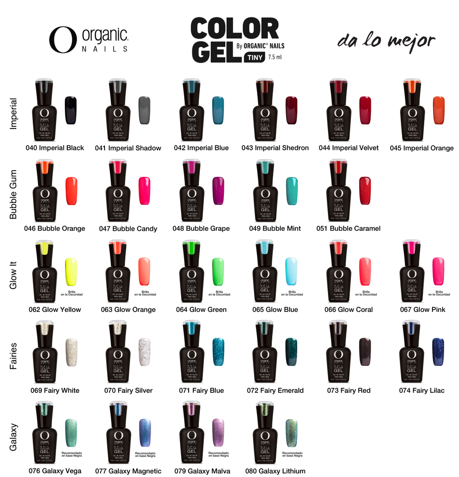 Color Gel 7.5 ml c/u Organic Nails – Distribuidora Alhóndiga
